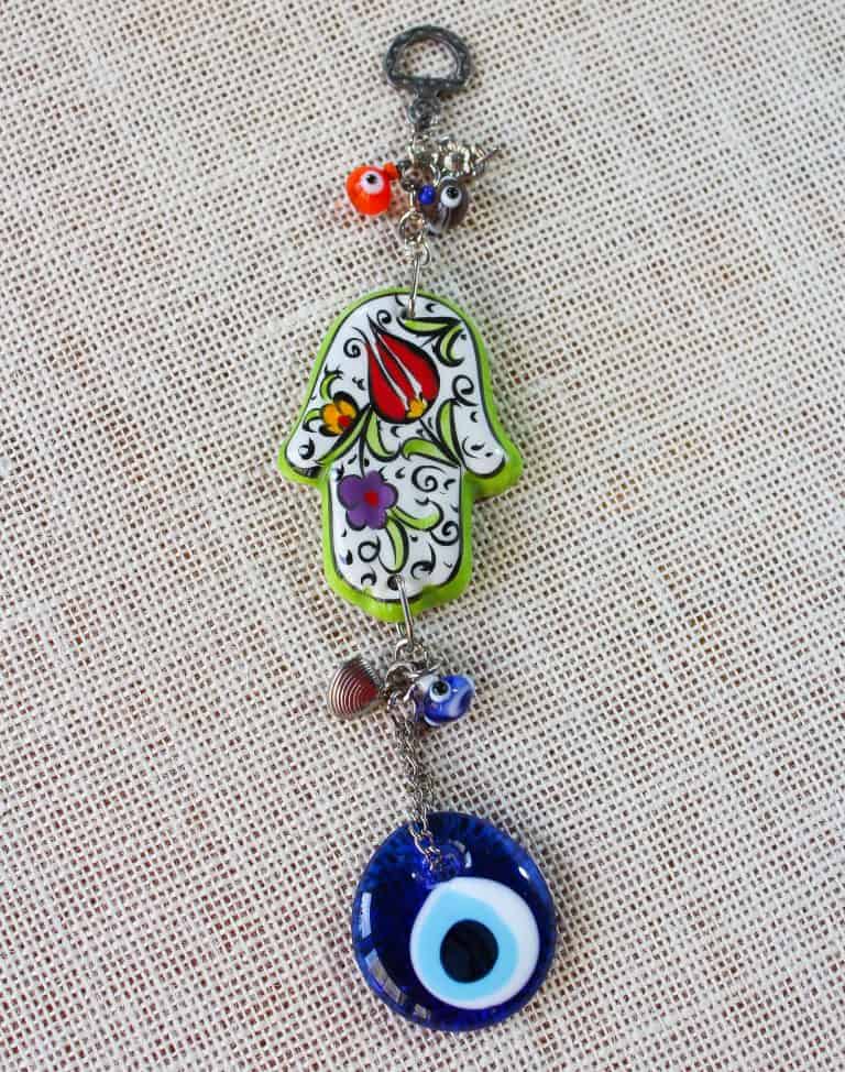 Evil Eye with Turkish Ceramic Hamsa Hand - Shop of Turkey - Buy from ...