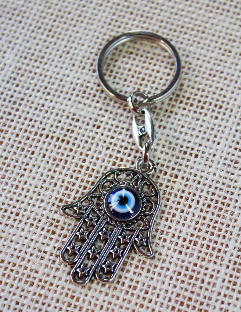 Hamsa Hand Evil Eye Metal Keychain - Shop of Turkey - Buy from Turkey with Fast Shipping