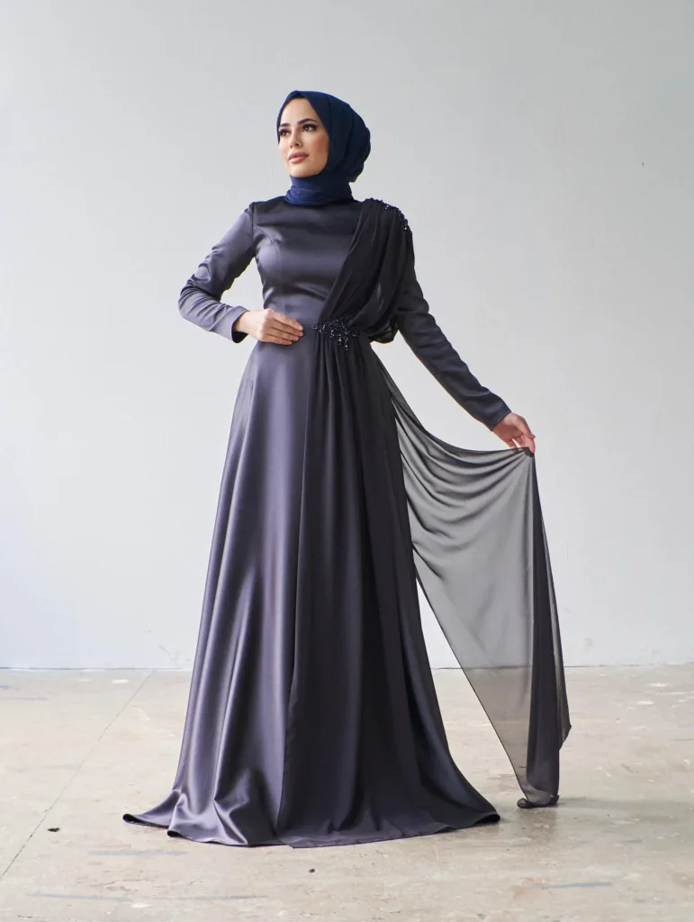 Leyla Modest Evening Dress - Shop of Turkey - Buy from Turkey Online ...